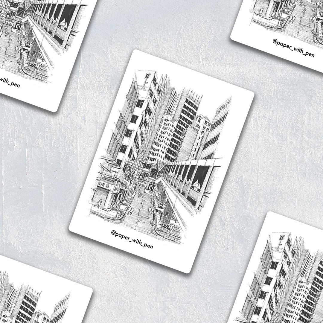 Hand Drawn Sticker: Central – Paper with Pen